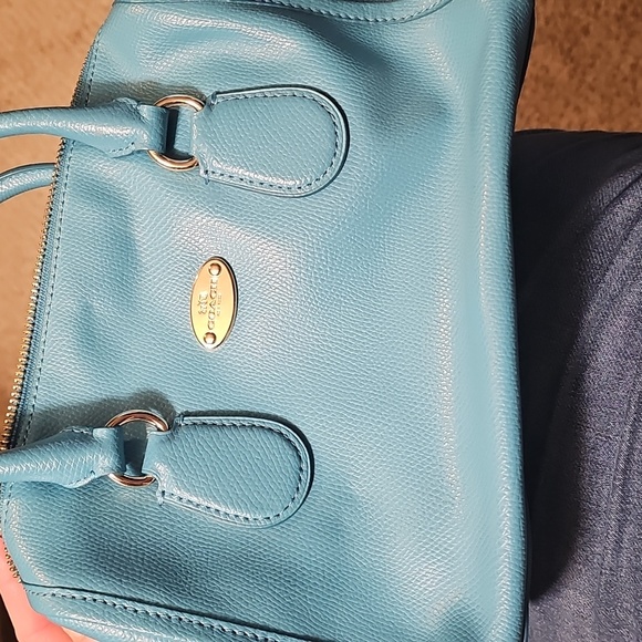 Coach | Bags | Coach Teal Leather Satchel | Poshmark